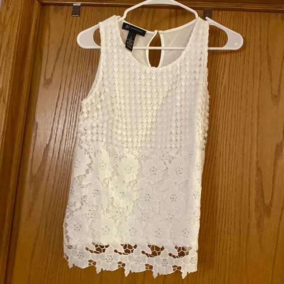 INC International Concepts | Tops | Fun Detailed White Tank | Poshmark